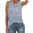 AHTJRT Graphic Tank Tops for Women Crew Neck Fashion Elegant Flower ...