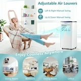 Costway 5200 BTU (8000, ASHRAE) Indoor Portable Air Conditioner W/ 3-in-1 AC Unit And Cool Dehum ...