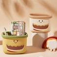 Desktop Organiser Cartoon Hamburger Plastic Trash Can Countertop Waste ...