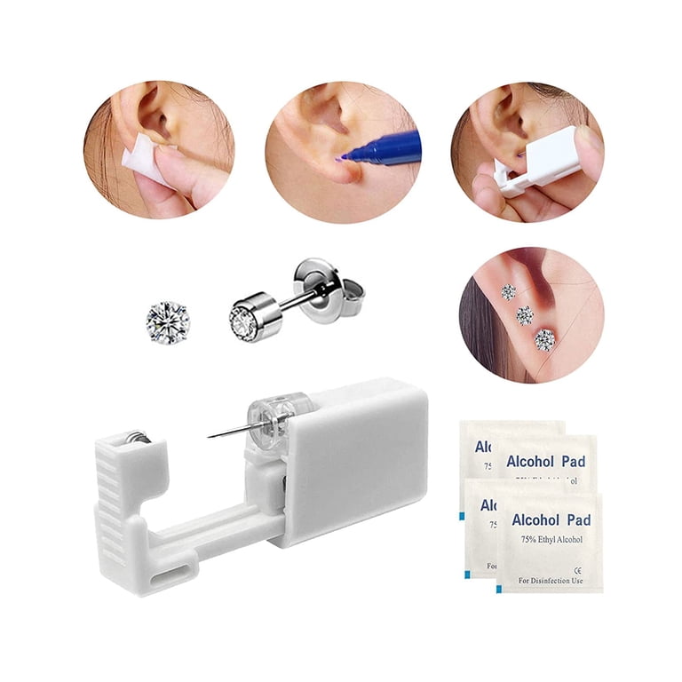 At Home Ear Piercing Disposable Stainless Steel Ear Piercing Kit With ...