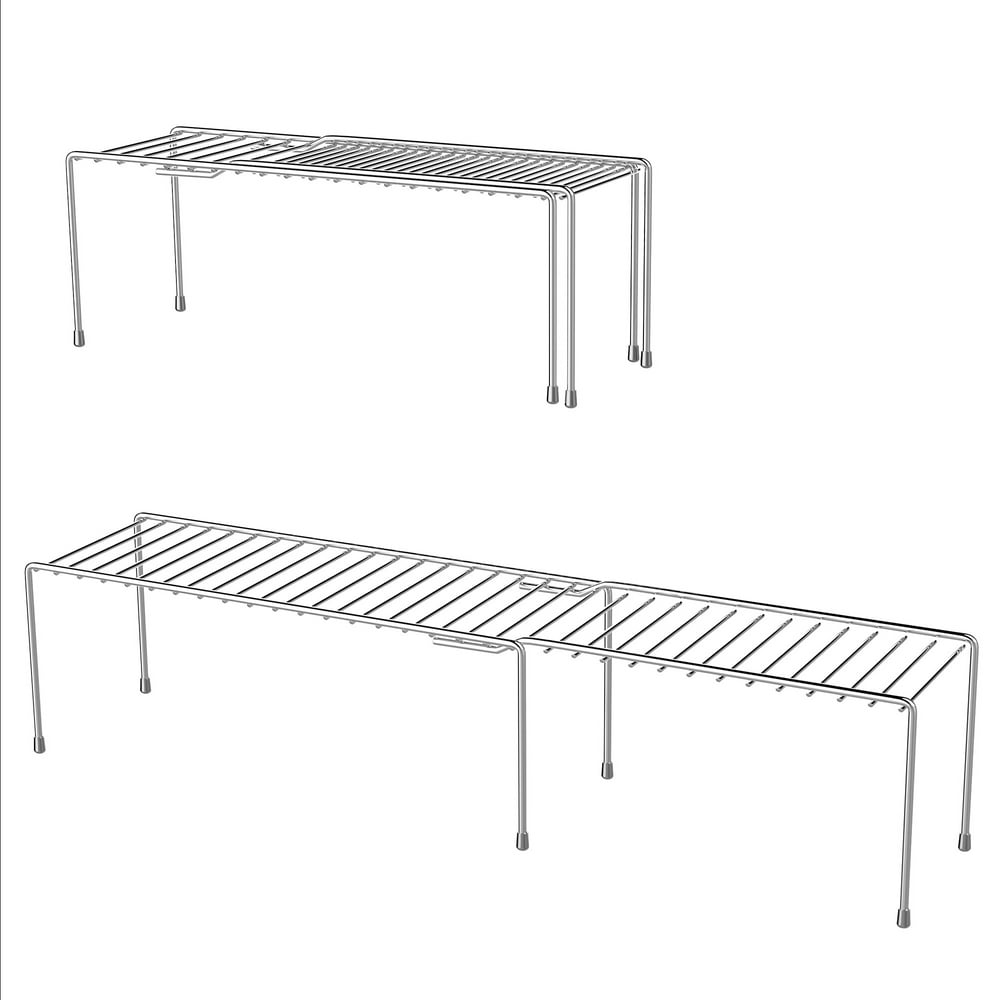 Expandable Storage Shelf- Adjustable Kitchen Cabinet, Pantry Shelves ...
