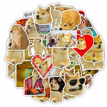 50 PCS Funny Dog Meme Vinyl Stickers Pack, Vine Stickers for Laptop ...