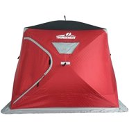 Outsunny 4-6 Person Pop-Up Ice Fishing Hut Equipment, Insulated Shelter ...