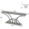 Tribesigns 70.9'' Metal Entry Sofa Table, Gray Decorative Console ...