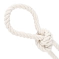 ZEONHAK 98 Feet x 3/4 Inch White Cotton Rope, Twisted Cotton Rope ...