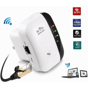 WiFi Range Extender, 300Mbps Fast Speed WiFi Booster Wireless Repeater ...