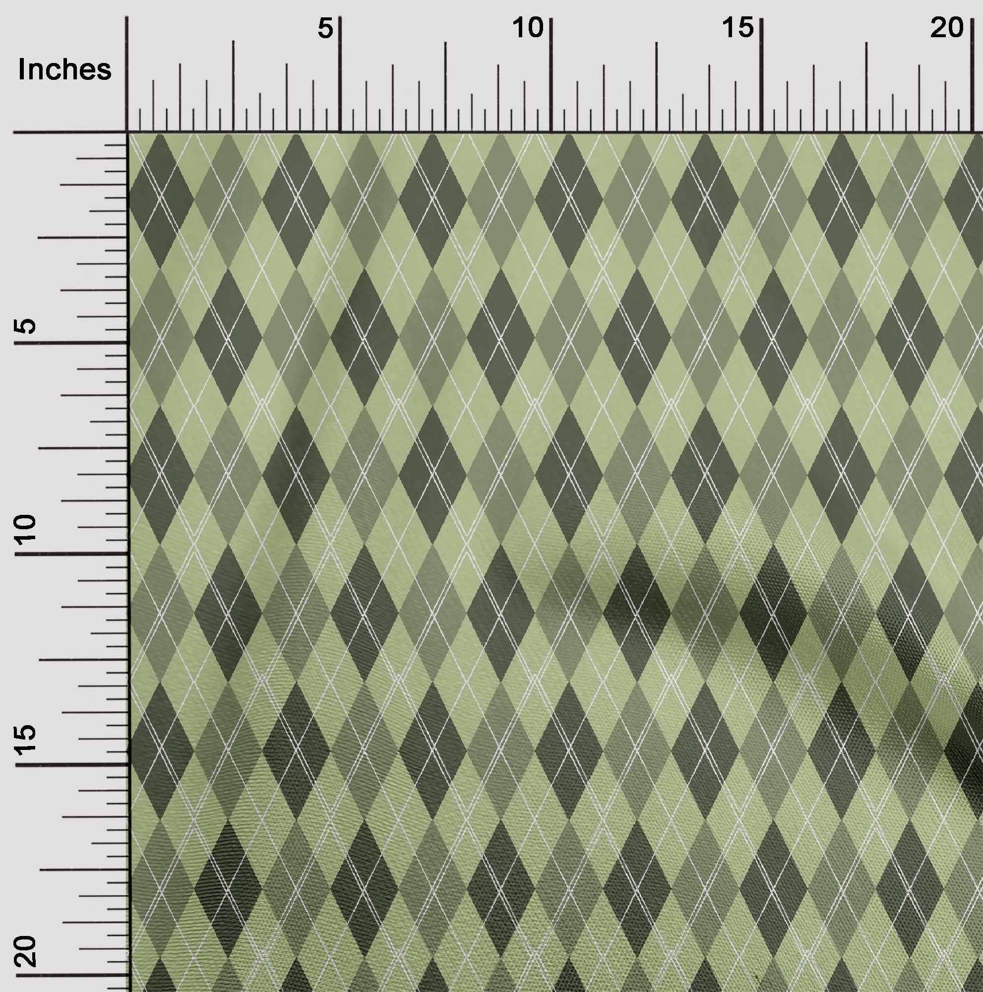 oneOone Viscose Jersey Light Green Fabric Argyle Check Quilting ...
