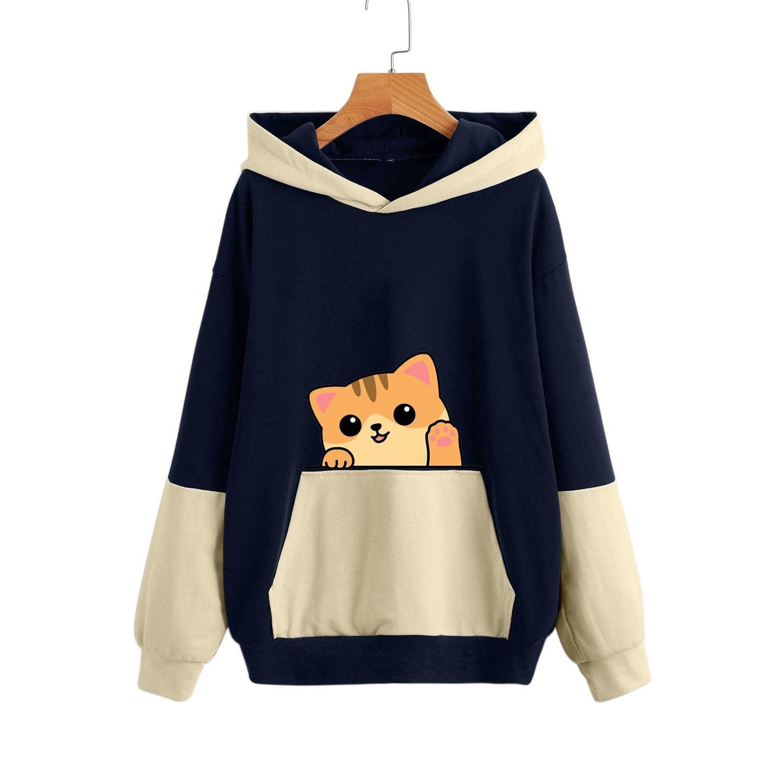 Click here for Wangmeiwg Cute Cat Printed Hoodies Fall Sweaters F... prices