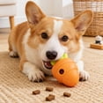 Carrot Shape Slow Feeder Dog Treats Dispenser Toy For Snacks To Prevent ...