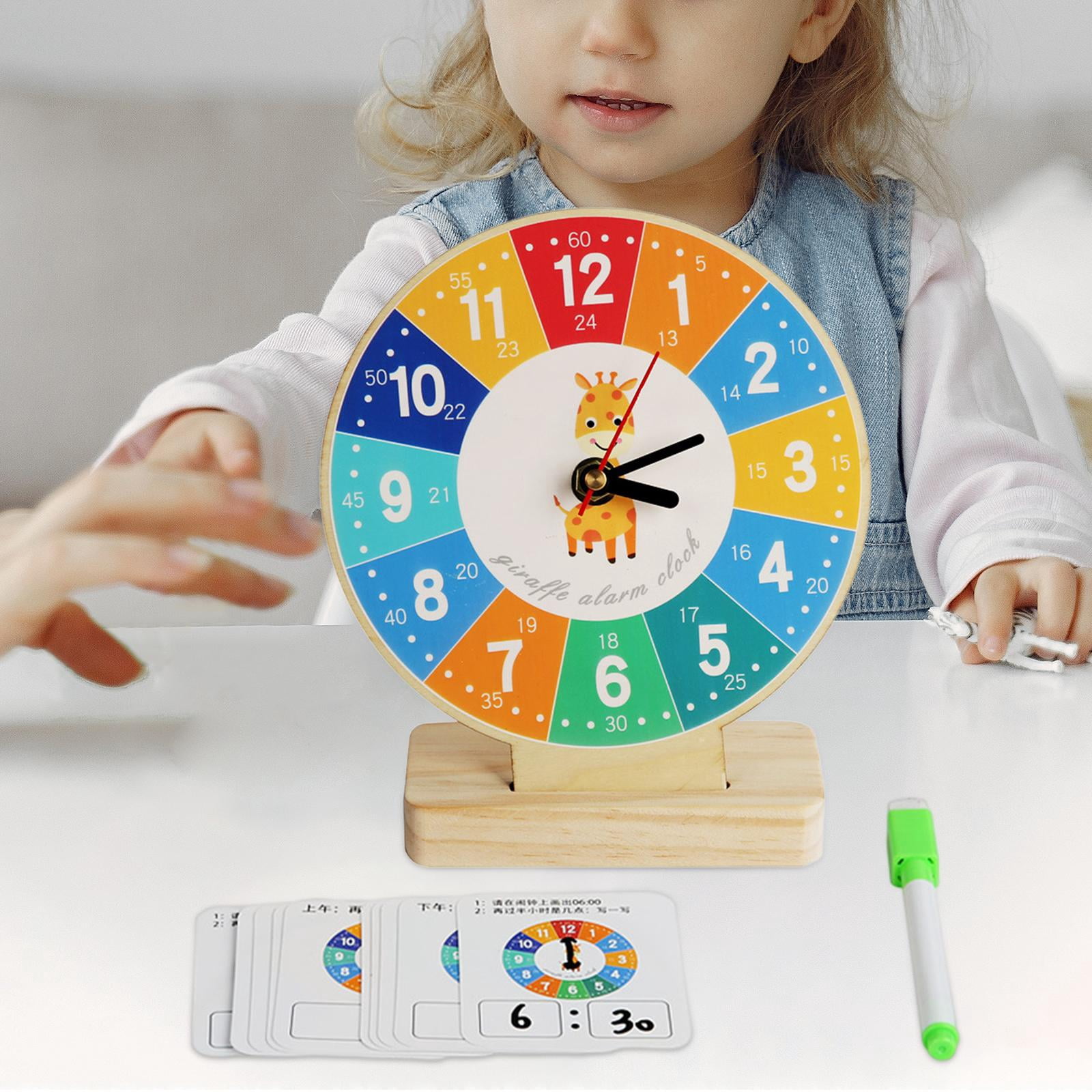 Juguete sensorial Reloj de madera Juguete Regalo educativo Habilidades ...