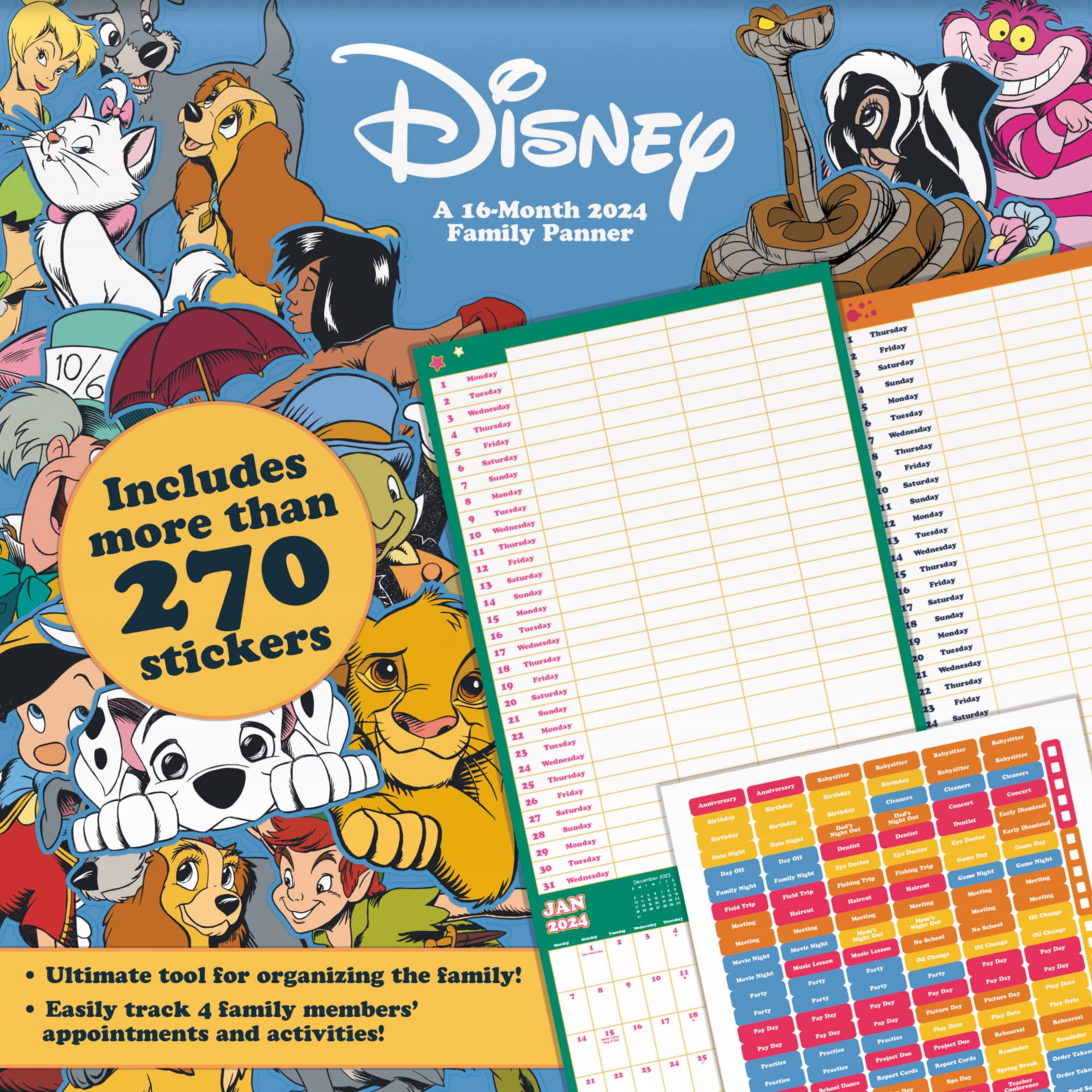 Trends International 2024 Disney Classics Family Planner Wall Calendar ...