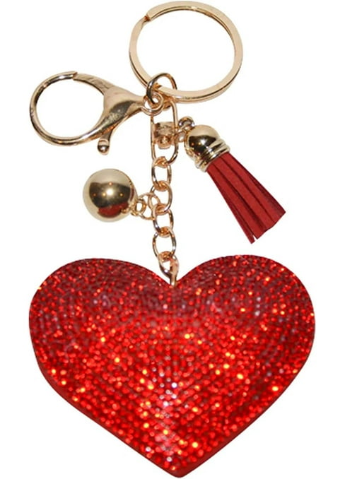 Cute Flamingo Keychain with Rhinestones Metal Flamingo Key Ring Bling ...