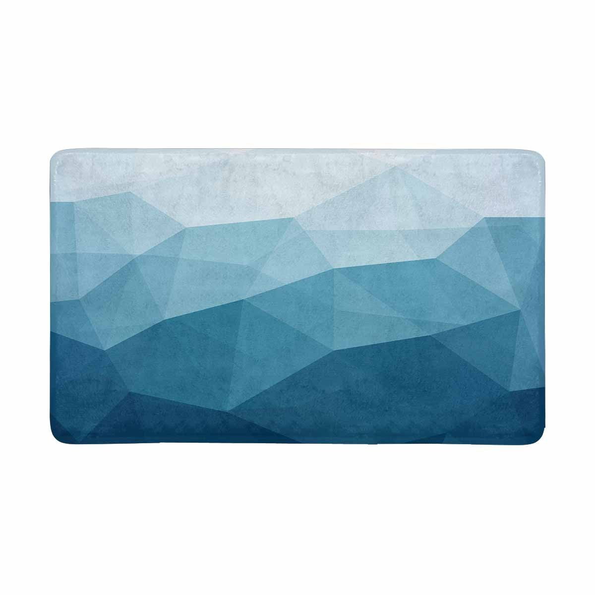 MKHERT Abstract Geometric Triangle Blue Mosaic Doormat Rug Home Decor ...