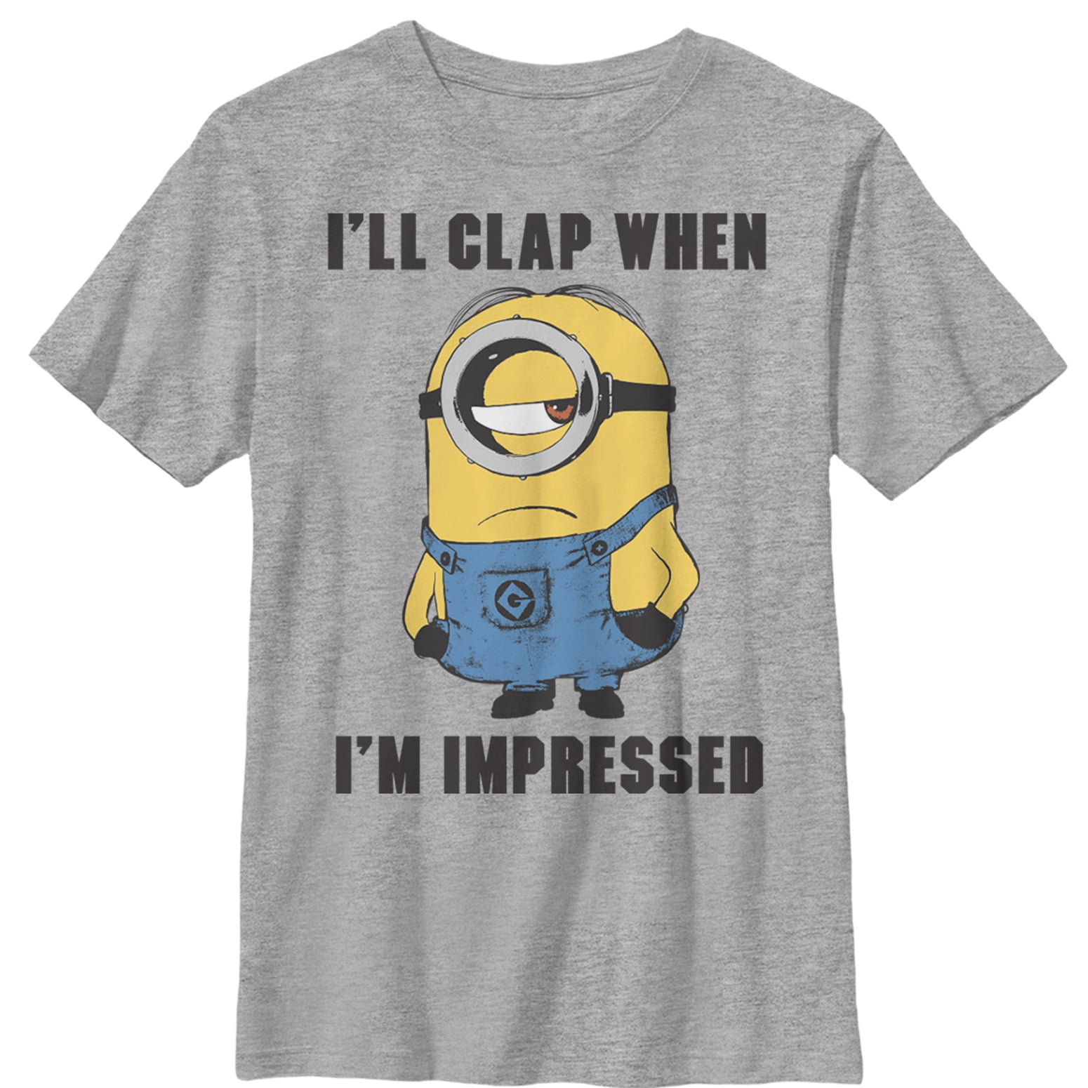 Boy's Despicable Me Minions Clap When Impressed Graphic Tee Athletic ...