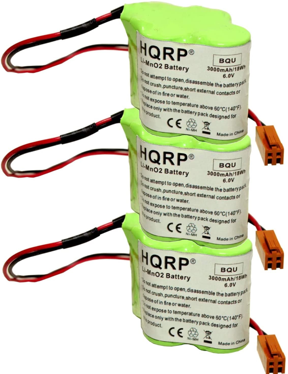 HQRP 3-Pack Battery Compatible with Panasonic BR-2/3AGCT4A BR2/3AG BR2 ...