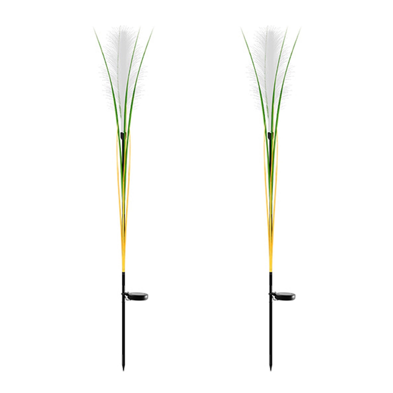 Realistic Solar-Powered Reed Lights, 2Pcs, Waterproof, No Wiring ...