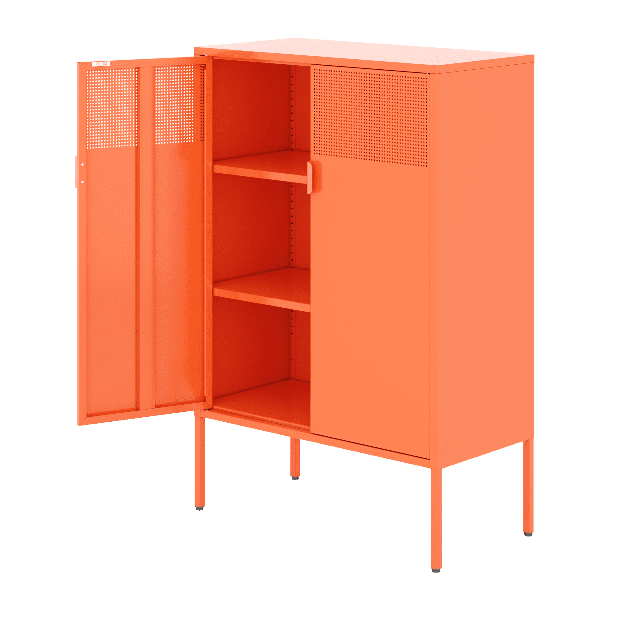 Meghna Metal Storage Locker Cabinet, Adjustable Shelves Free Standing ...