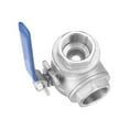 Ball Valve 1/2" 3/4" 1" 1-1/4"2" Three Way 304 Stainless Steel Thread ...