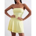Bangyeer Women Tube Mini Dress Off The Shoulder Mini Bodycon Short