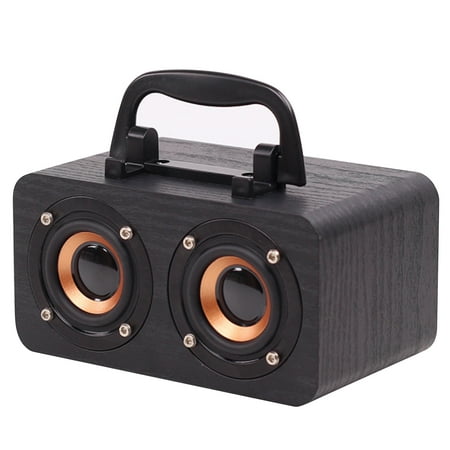 Wood BT Loudspeaker Box Portable Wireless Sound Box Rechargeable Mini ...