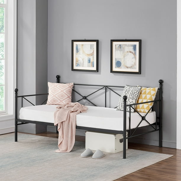 VECELO Metal Platform Daybed Frame, Bed Sofa for Living Room, Twin Size ...