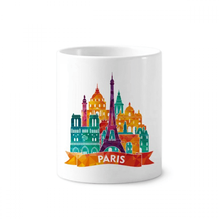 Castle Paris France Eiffel Tower Toothbrush Pen Holder Mug Cerac Stand ...