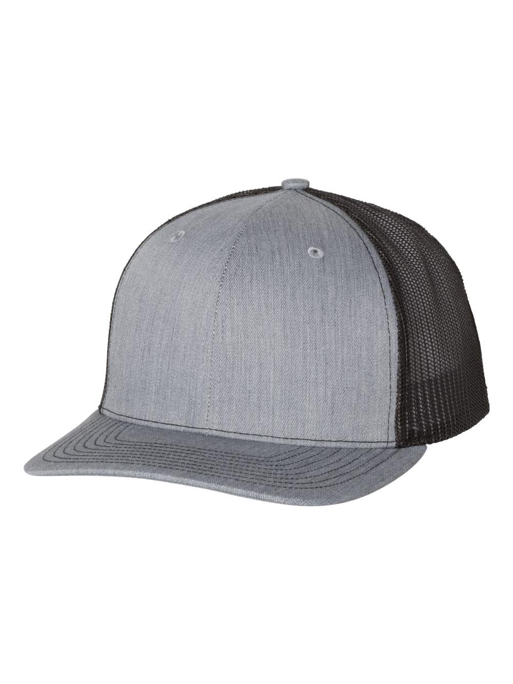 Richardson - Adjustable Snapback Trucker Cap - 112 - Heather Grey ...