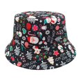 Beach Hats for Women Unisex Pug Dog Striped Print Bucket Fisherman Sun ...
