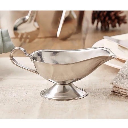 Gravy Boat Stainless Beefsteak Gravy Sauce Boat Container Plate Jug ...