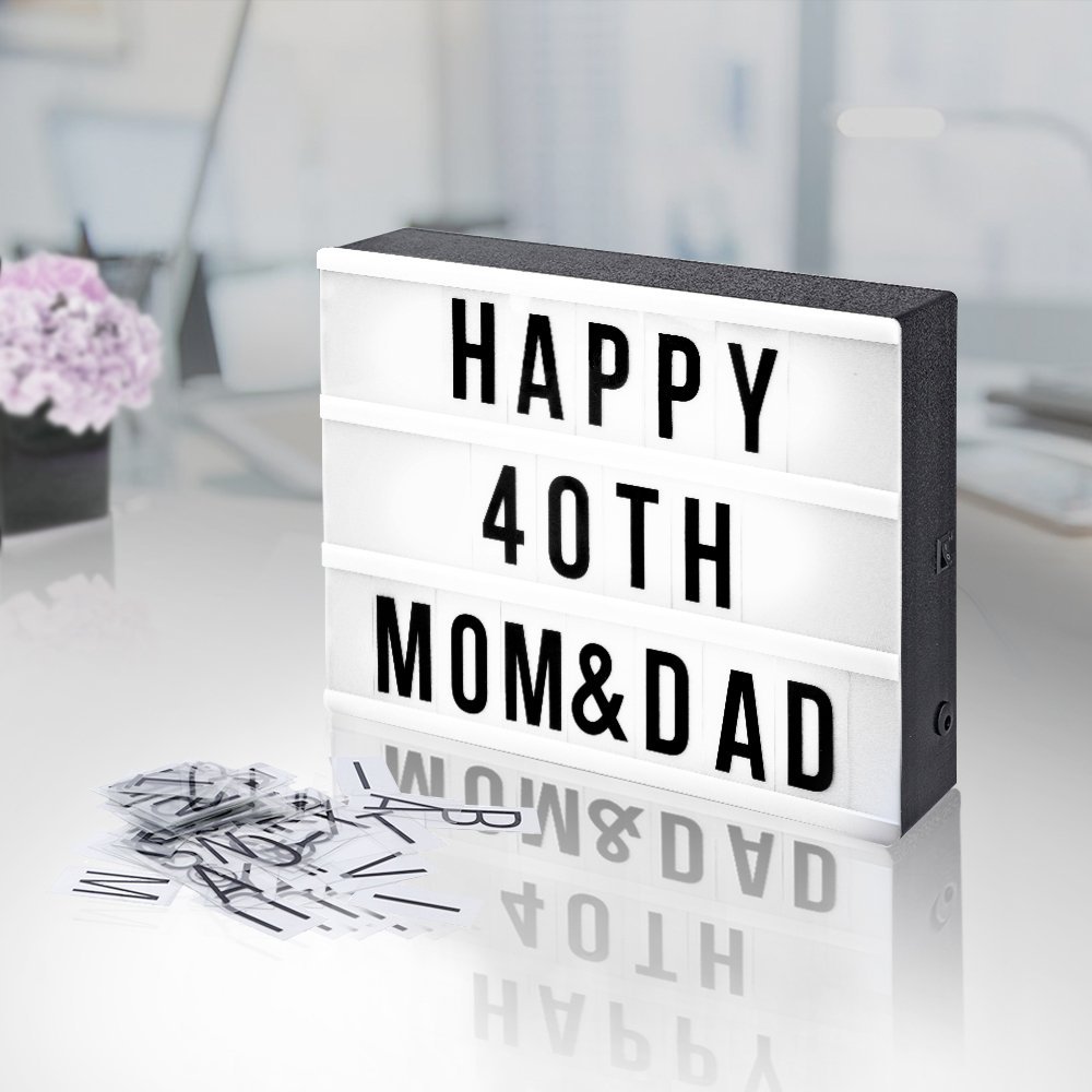 AGM Light Up Box, LED A4 Size Cinematic Light Box with 90 Letters ...