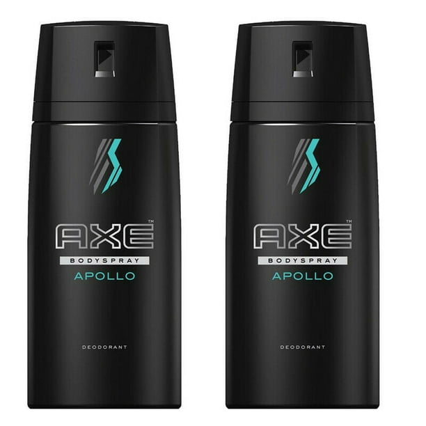 2 Pack Axe Apollo Mens Deodorant Body Spray, 150 ml - Walmart.com ...