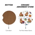 2pcs Ceramic Car Coasters Standard Size With Cork Base And Removal ...