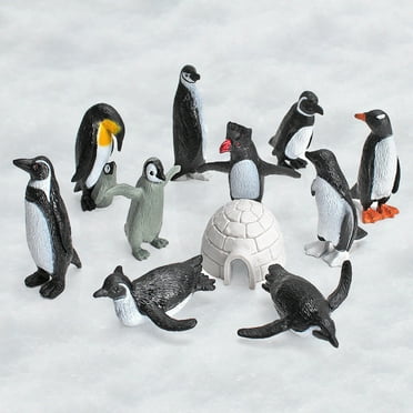 zhaomeidaxi 11Pcs/Set Plastic Penguin Figurines, Cute Ocean Animal ...