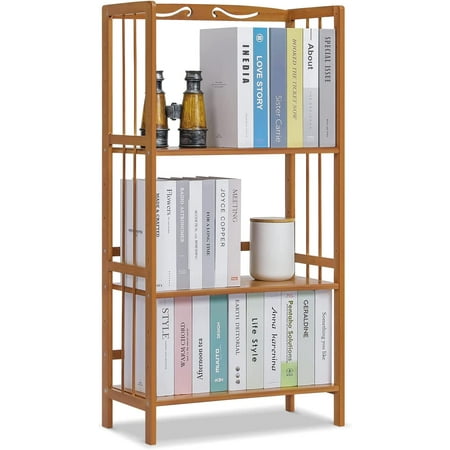 Adjustable Multifunctional Shelving Unit - Small 4-Tier Bamboo ...