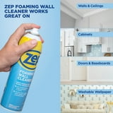 Zep Wall Cleaner Foam 18 oz for Stains, Scuffs, and Dirt on Walls and ...
