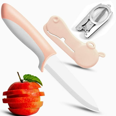 Premium Ceramic Knife 4 Inches, Kitchen Paring Knife - Ultra Sharp ...