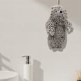 Bear Shaped Fuzzy Ball Hand Towels, 3D Cute Animals Soft Chenille ...