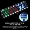 Rainbow LED Glowing Wired Gaming Keyboard & Mouse Combo, Side Buttons ...