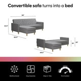 CosmoLiving by Cosmopolitan Liberty Reversible Sectional/Futon with ...