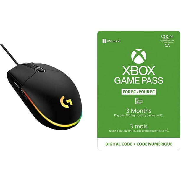 Logitech G203 2nd Gen Wired Gaming Mouse with Microsoft Xbox Game Pass ...