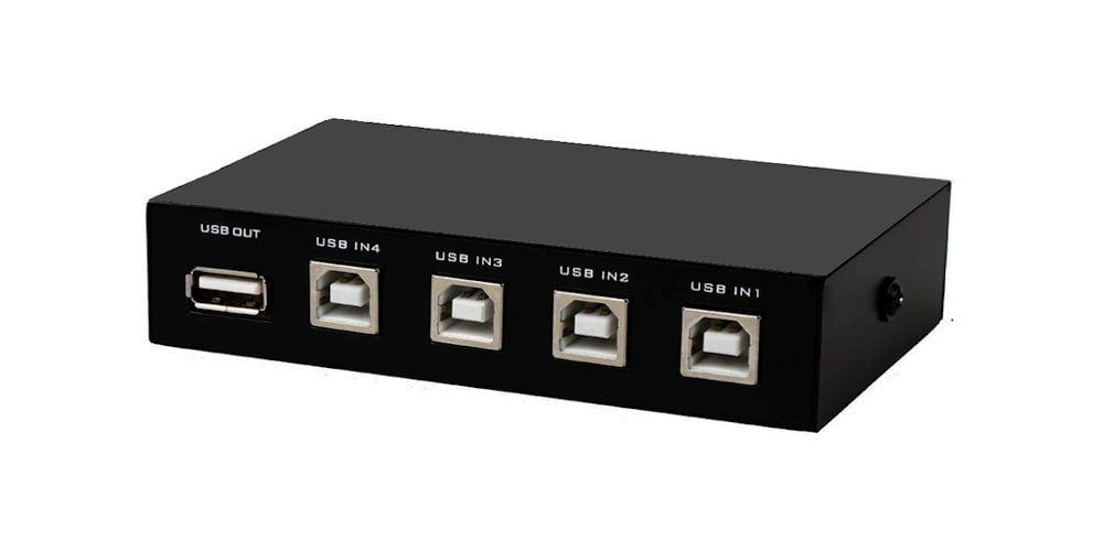 4-Port USB 2.0 Sharing Switch - 4 Computers Sharing 1 USB Device ...