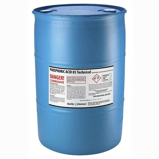 Phosphoric Acid (Tech Grade) - Rust Remover, Metal Cleaner - 55 gallon ...