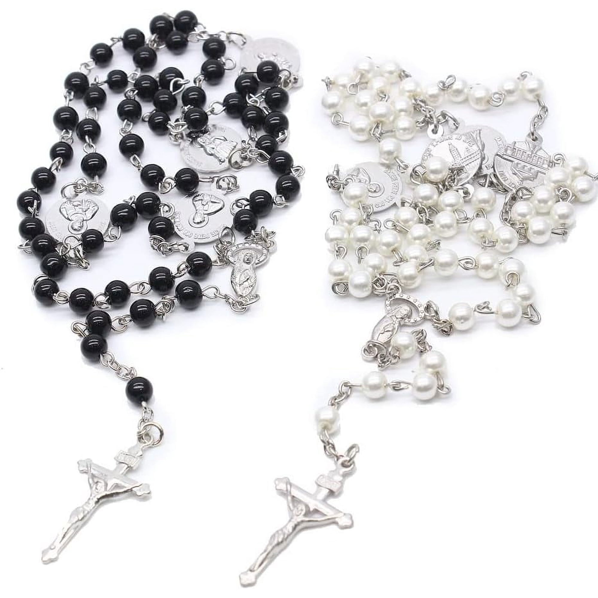 Click here for Hshdldf 2 Pack Rosary Necklaces For Women Men Pear... prices