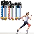 1set Fashion Wood Medal Hanger Holder 2 Line Display Wall Rack with ...