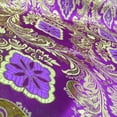 Metallic Floral Brocade Fabric 60 By Yard In Red Gold White Purple