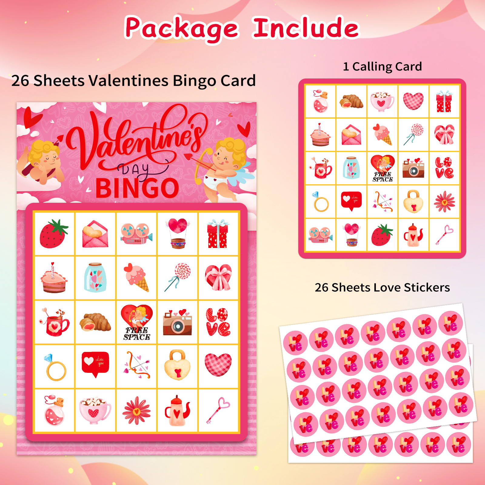 Valentine's Day Bingo Game, 30 Printable Cards, Valentines Day Game for ...
