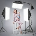 ShowMaven 135W Softbox Lighting Kit with 3 Softboxes & Stands - Walmart.com