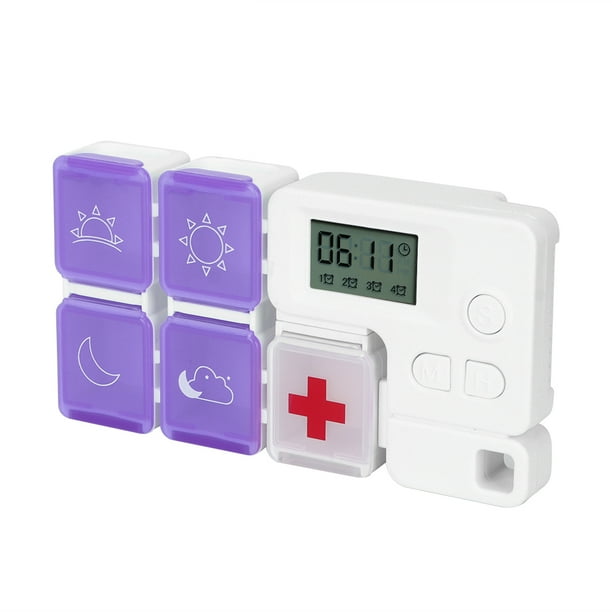 Medicine Box,Portable 5 Grids Timing Tablet Reminder Medicine Organizer ...