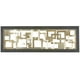 DecMode Gold Metal Square Ribbon Geometric Wall Decor with Black Frame ...