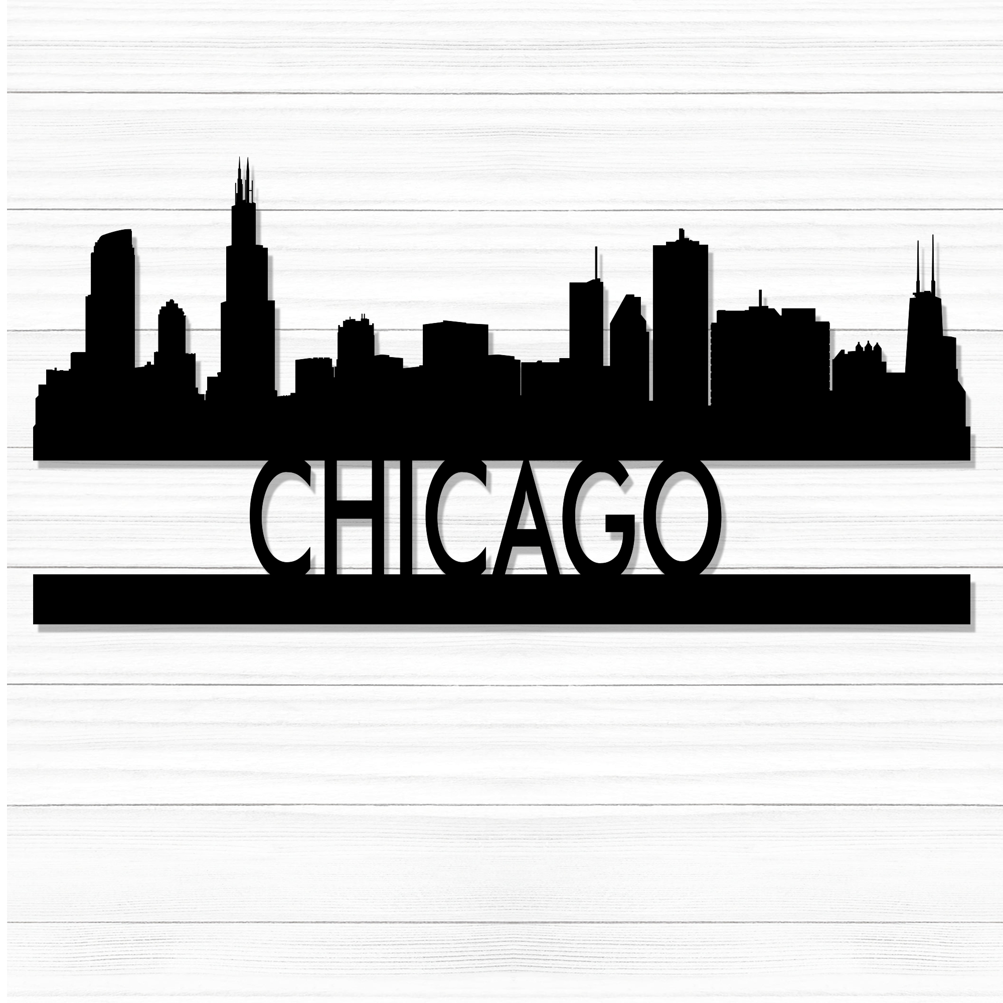 CityScape Metal Cutout 48 " Wide - Chicago - Walmart.com